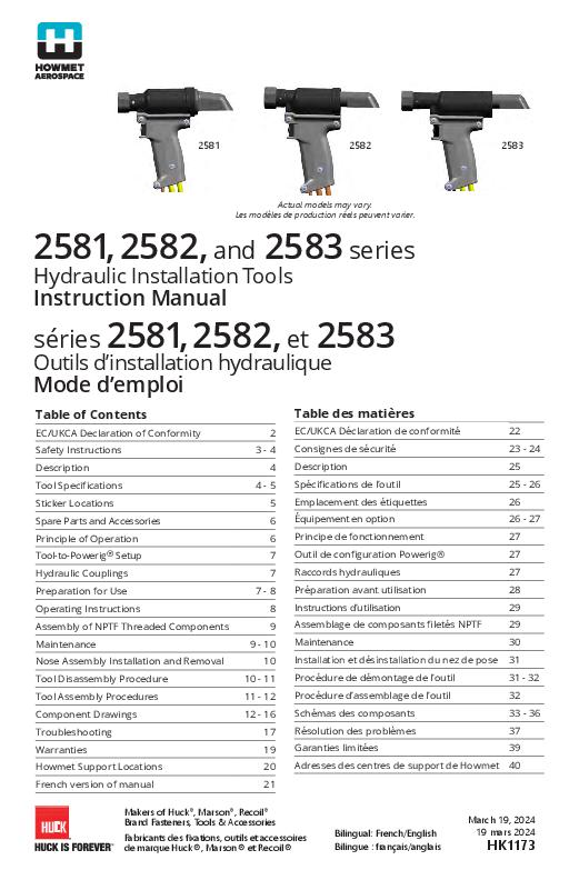 Huck Hydraulic Tools | Work Up To 600 BAR Pressure